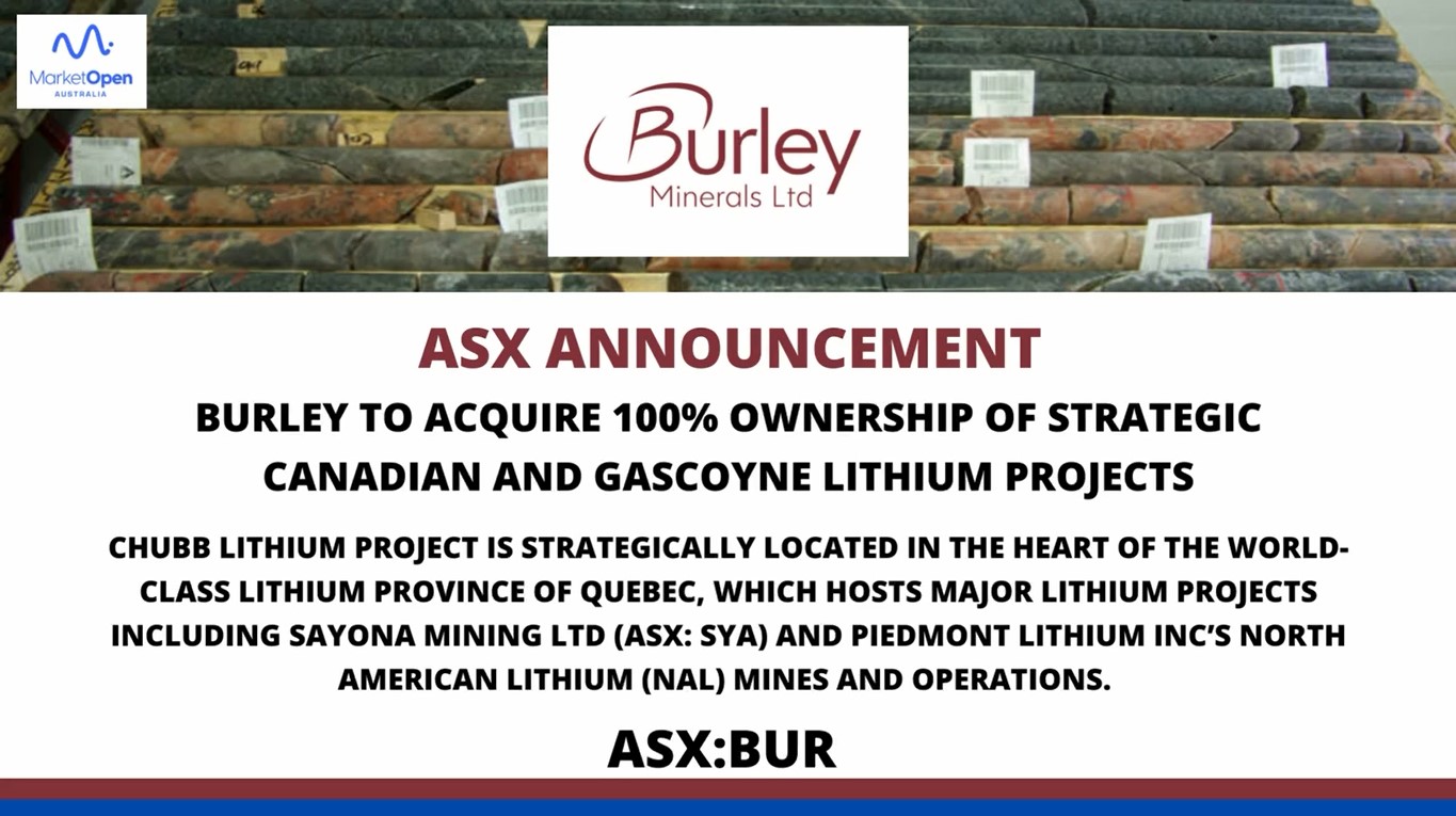 Burley to Acquire 100% Ownership of Strategic Canadian and Gascoyne ...