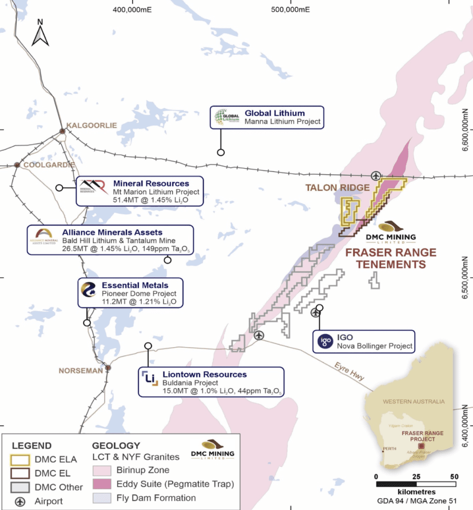 DMC finds outcrops on Fraser Range near Nova