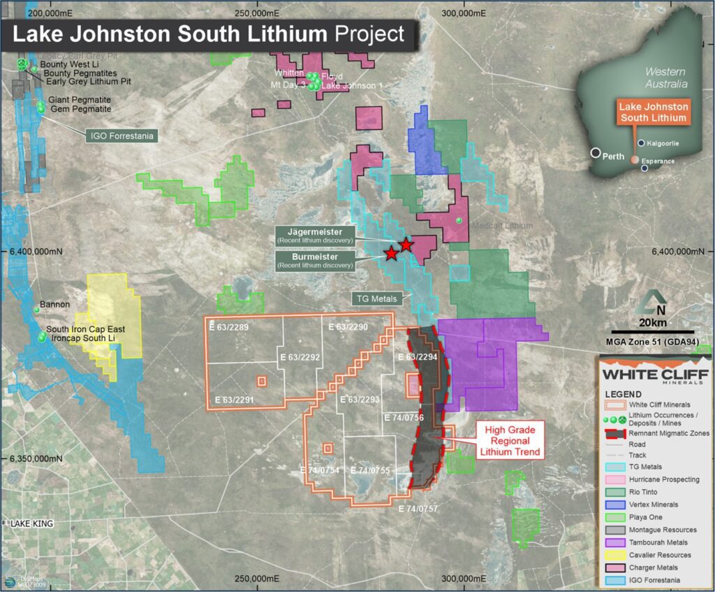 White Cliff (ASX:WCN) prove up prospectivity at Lake Johnston South