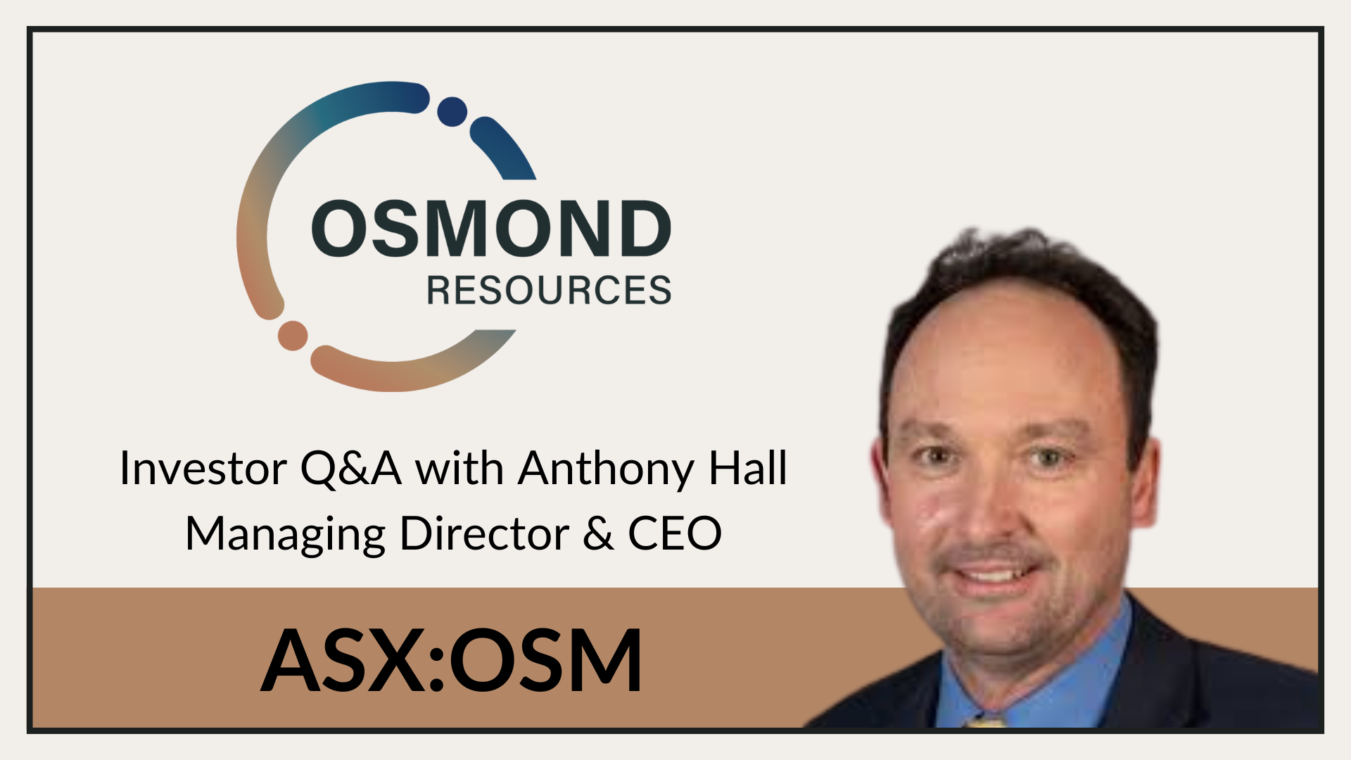 Osmond Resources (ASX:OSM) confirms further industry leading grades of ...